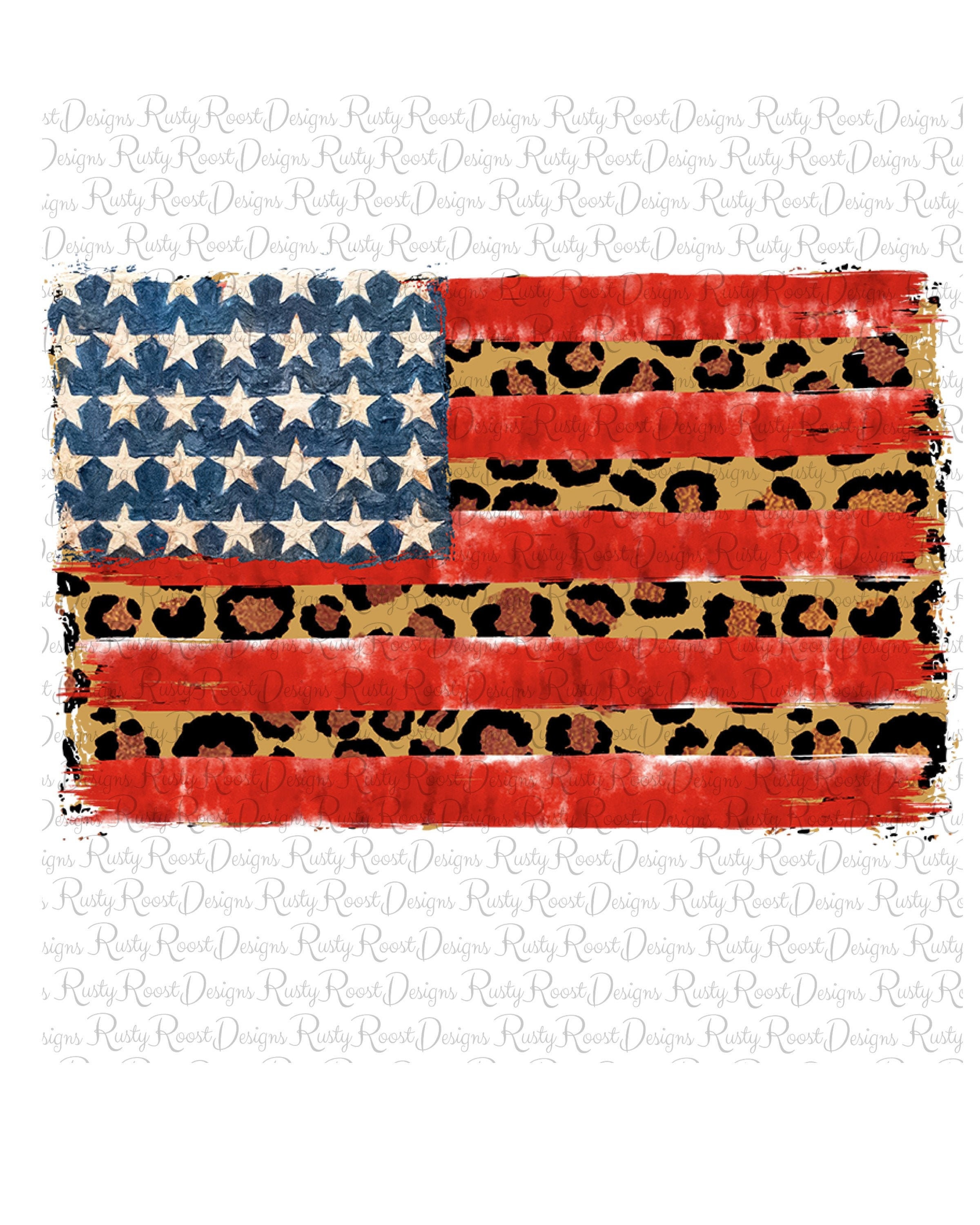 Leopard American Flag Png USA Flag Sublimation Designs - Etsy