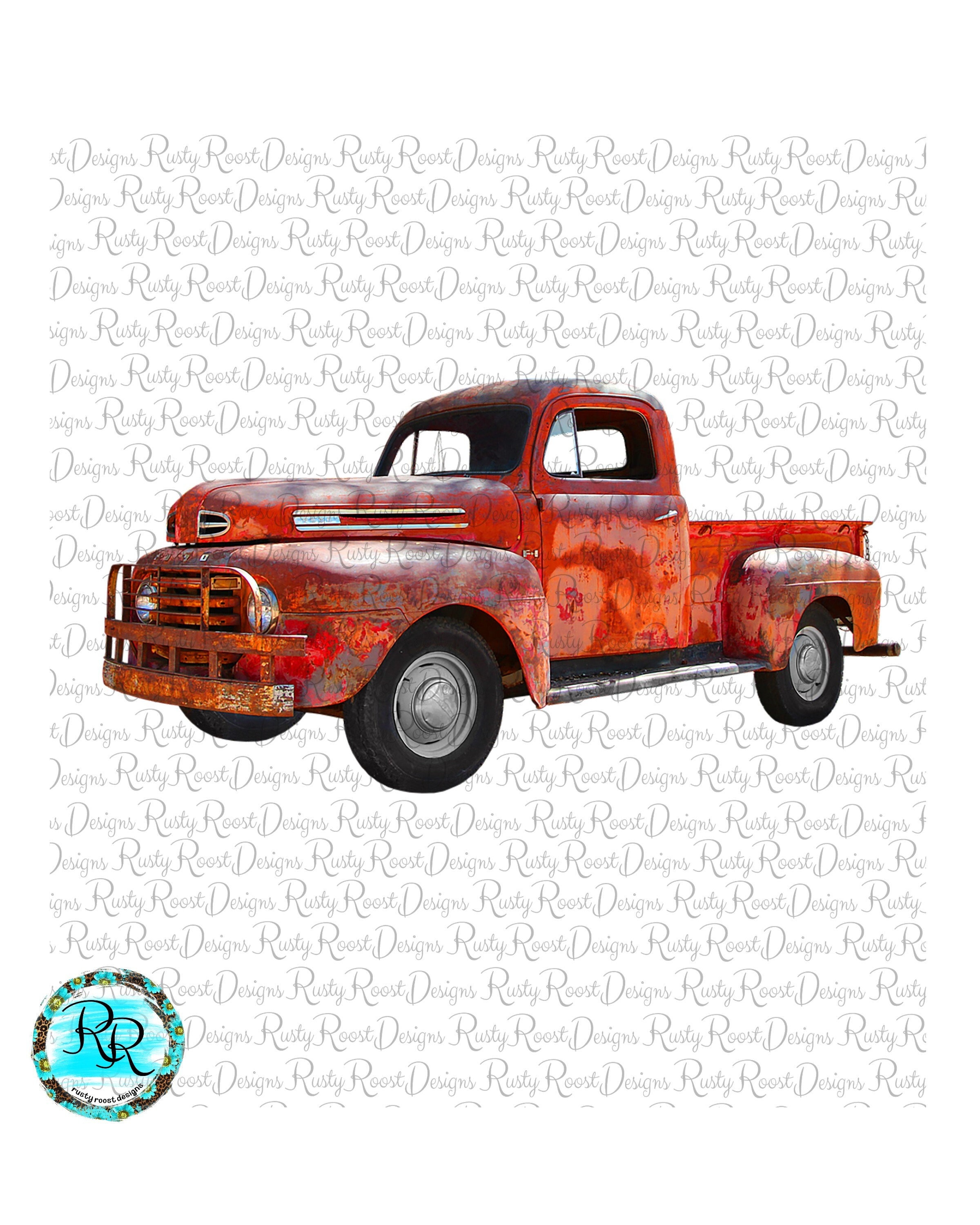 Red Truck Sublimation Designs Download Western Sublimation - Etsy