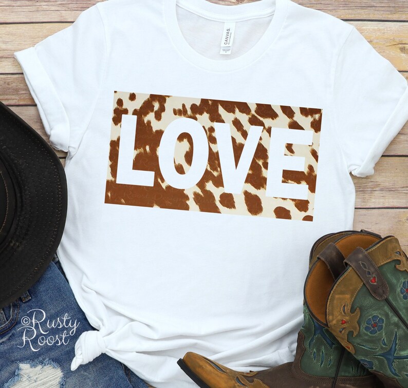 Cowhide Sublimation Designs Downloads Love Cowhide Png - Etsy