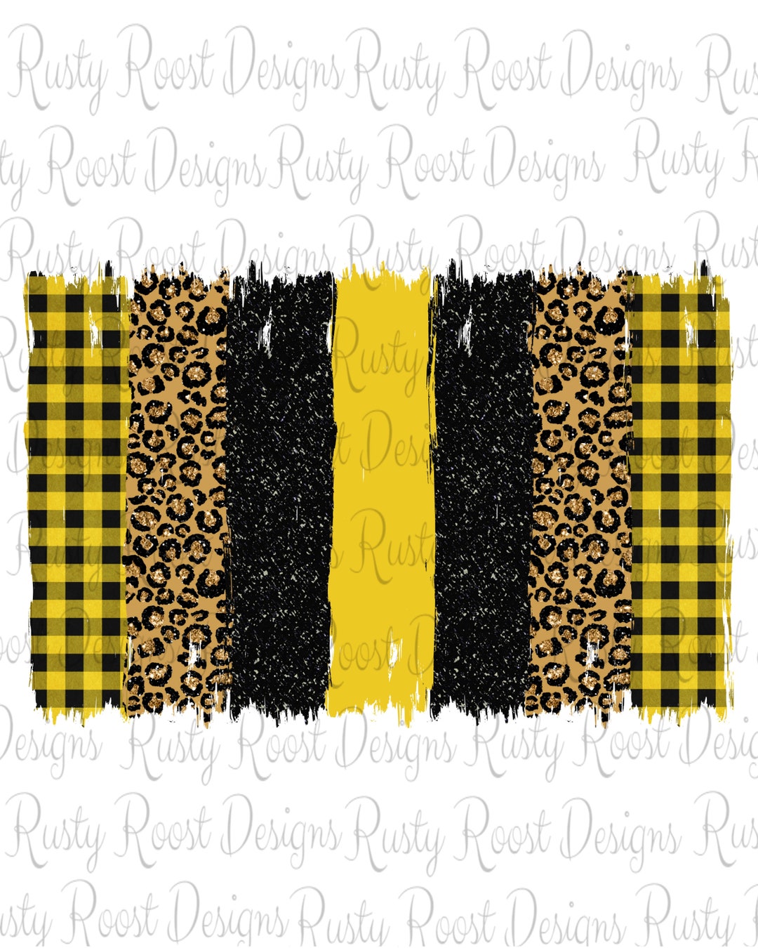 Leopard Brush Strokes Png,yellow and Black Plaid Brush Strokes Png ...