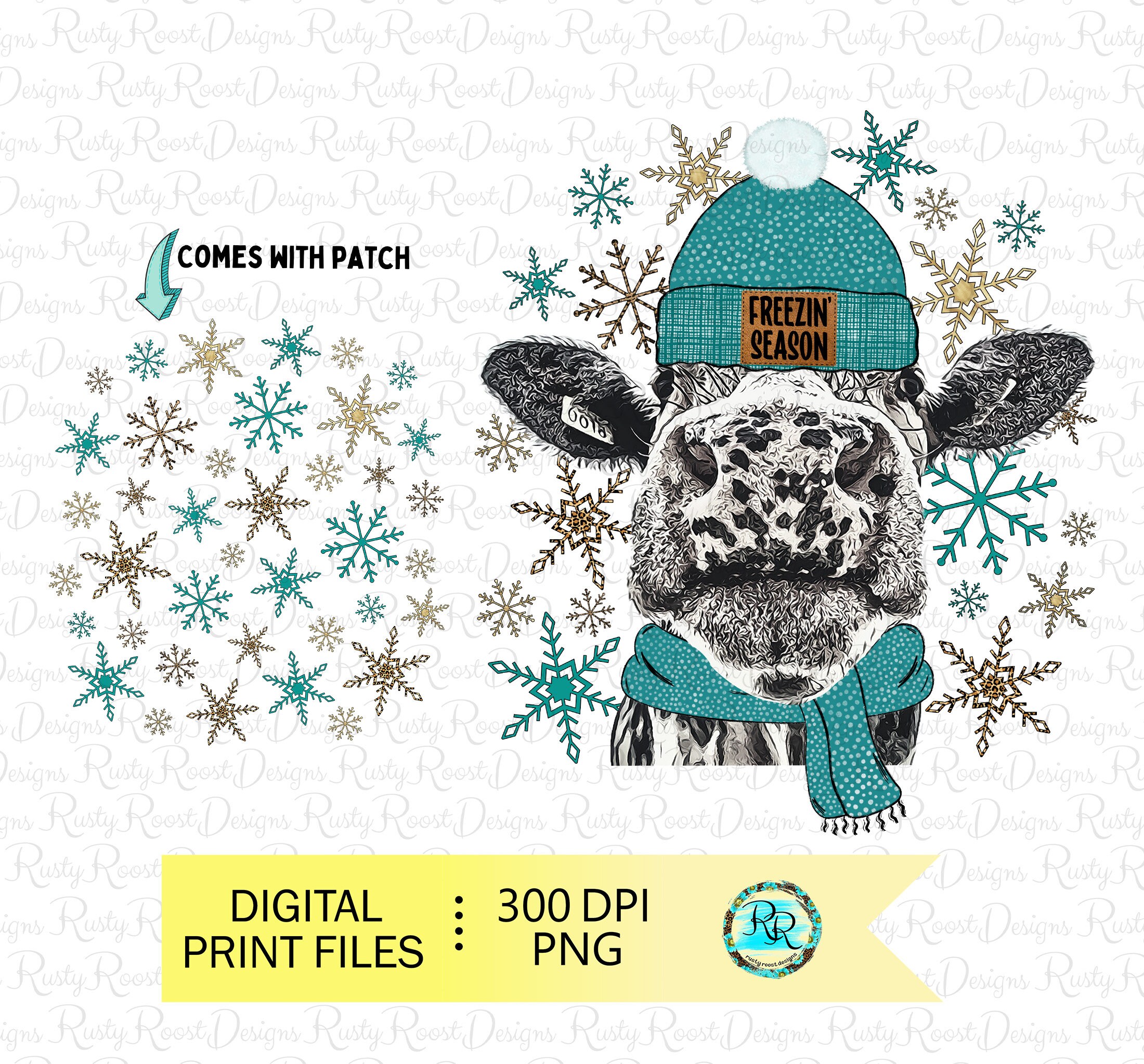 Freezin Season PNG, Cow Sublimation Designs, Freezing Png, Winter Shirt ...