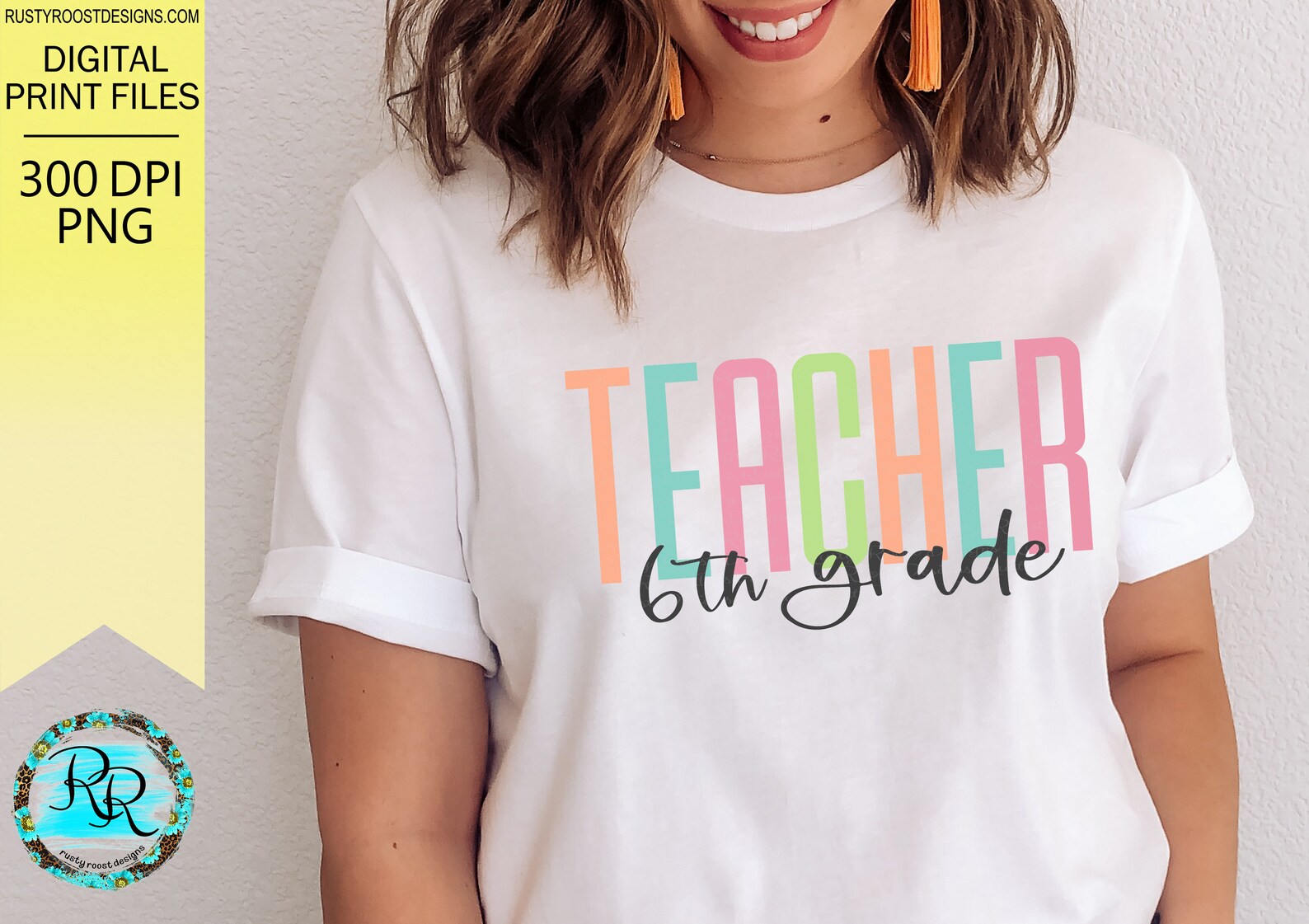 6th Grade Teacher PNG Teacher Sublimation Designs Downloads - Etsy