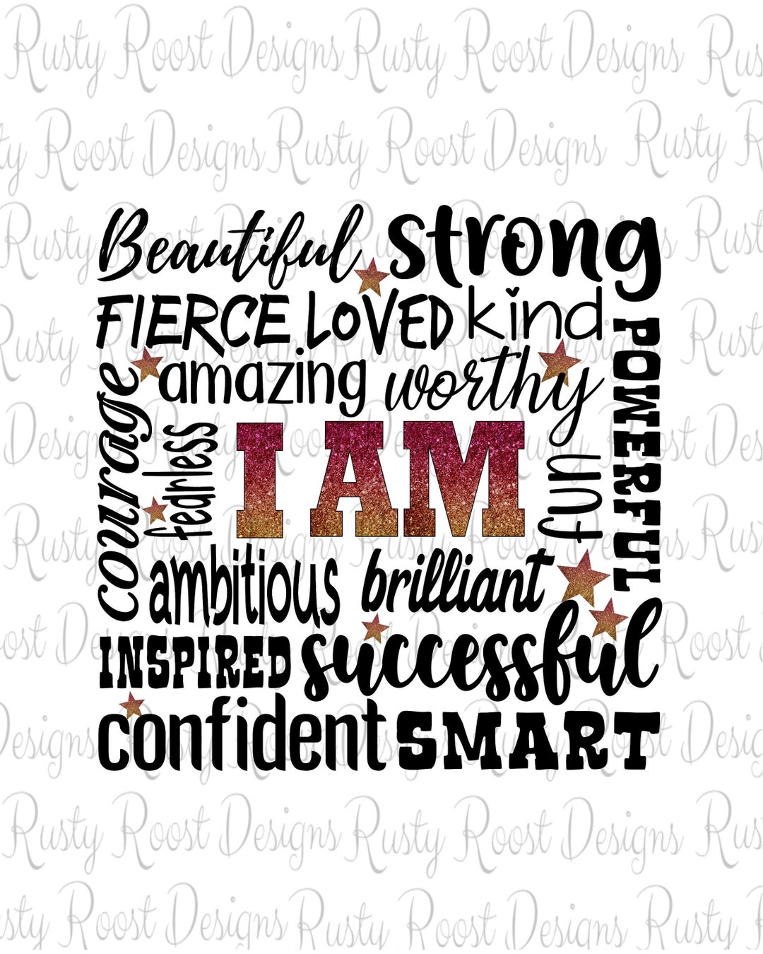 I Am Word Art Png, Sublimation Designs Downloads, Digital Download ...