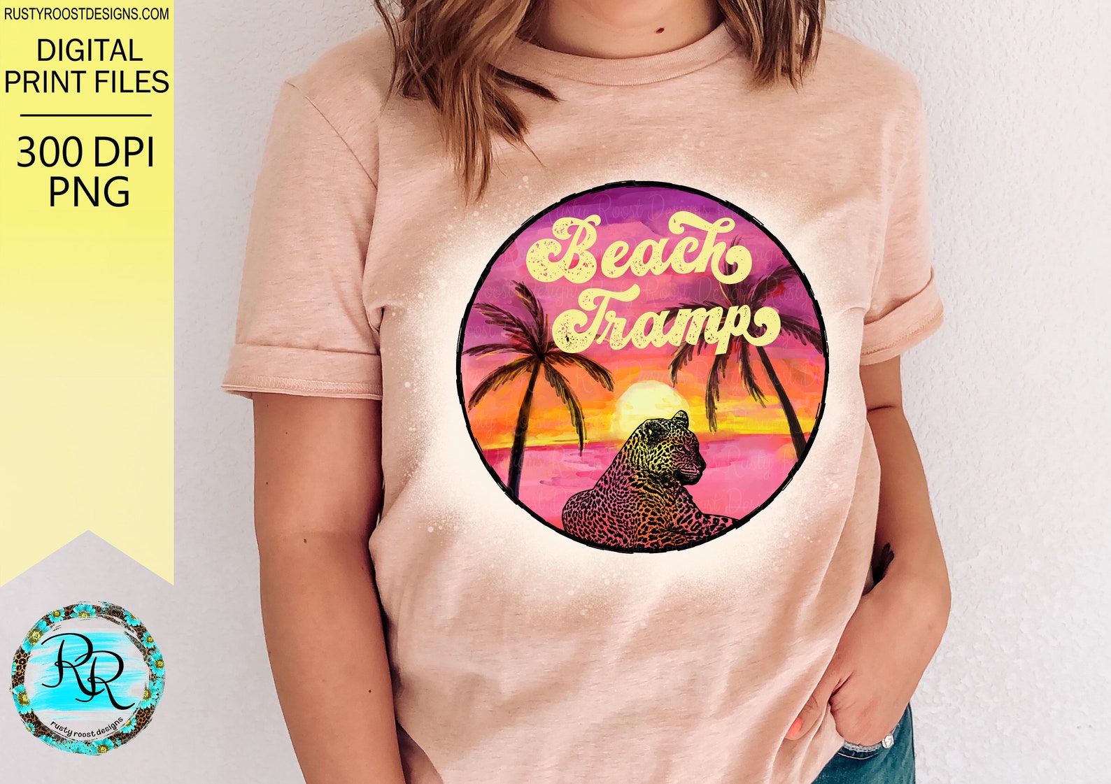 Beach Tramp Png, Beach Sublimation Designs, Retro Summer PNG, T-shirt ...