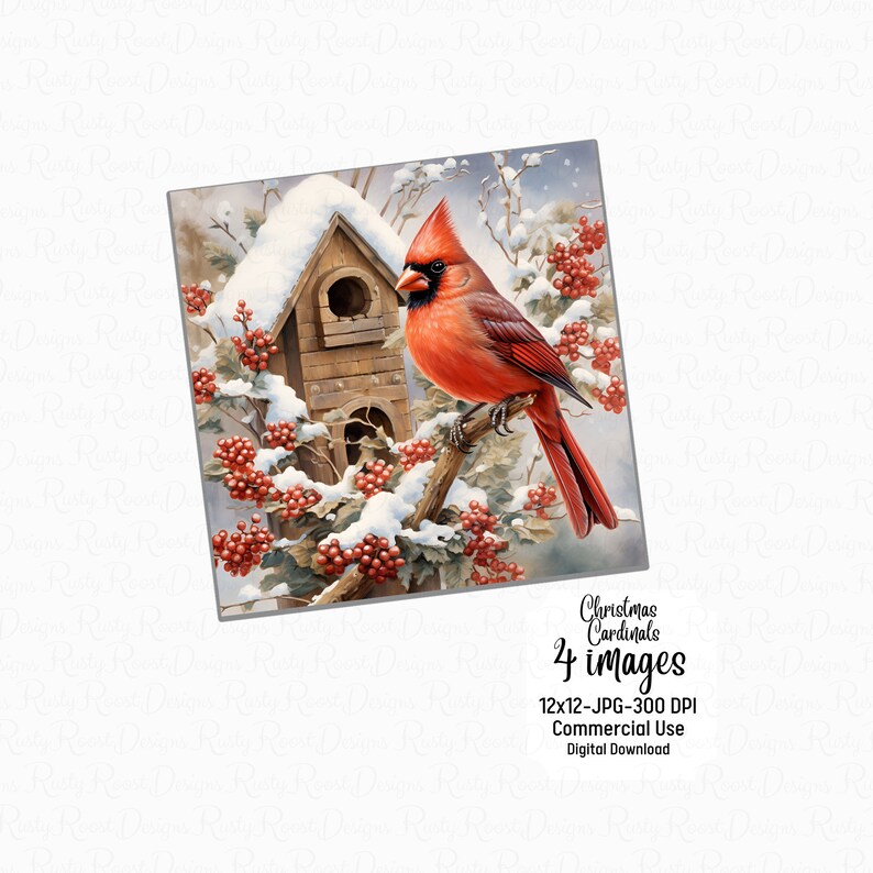 Cardinal Digital Paper, Scrapbook Digital Paper, Cutting Board ...