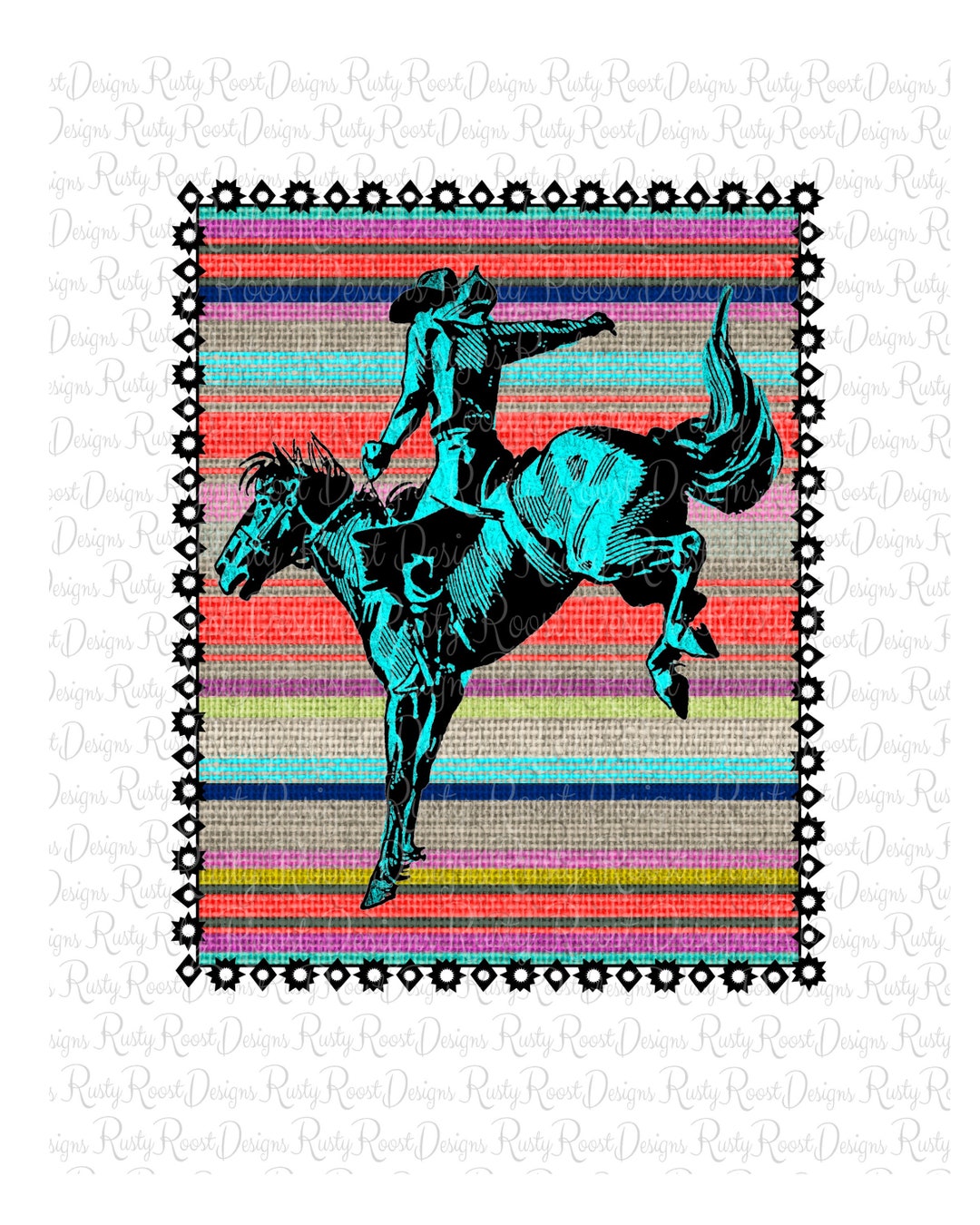 Rodeo Sublimation Designs Downloads, Serape Sublimation, Horse ...