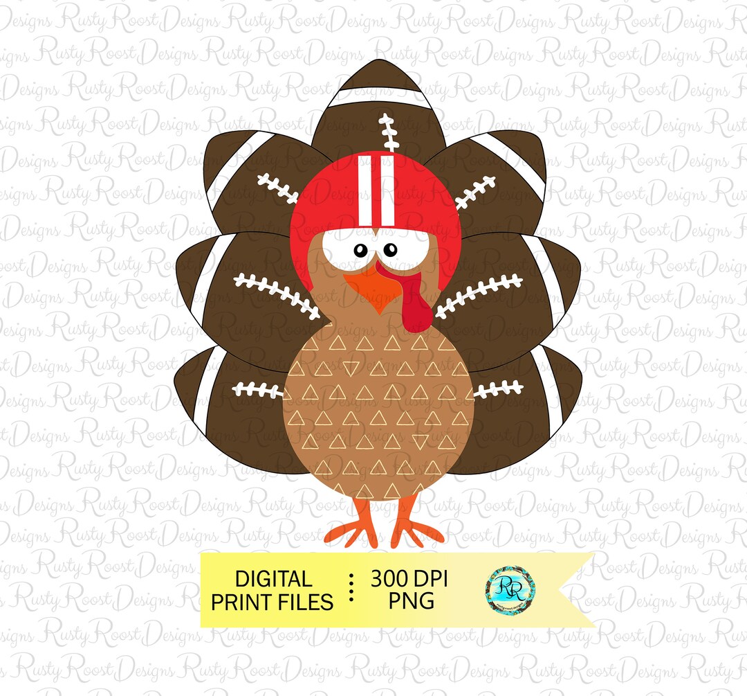 Football Turkey Png, Thanksgiving Sublimation Designs, Fall Tshirt ...