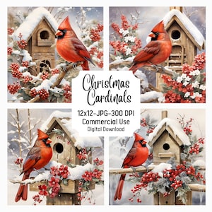 Cardinal Digital Paper, Scrapbook Digital Paper, Cutting Board ...