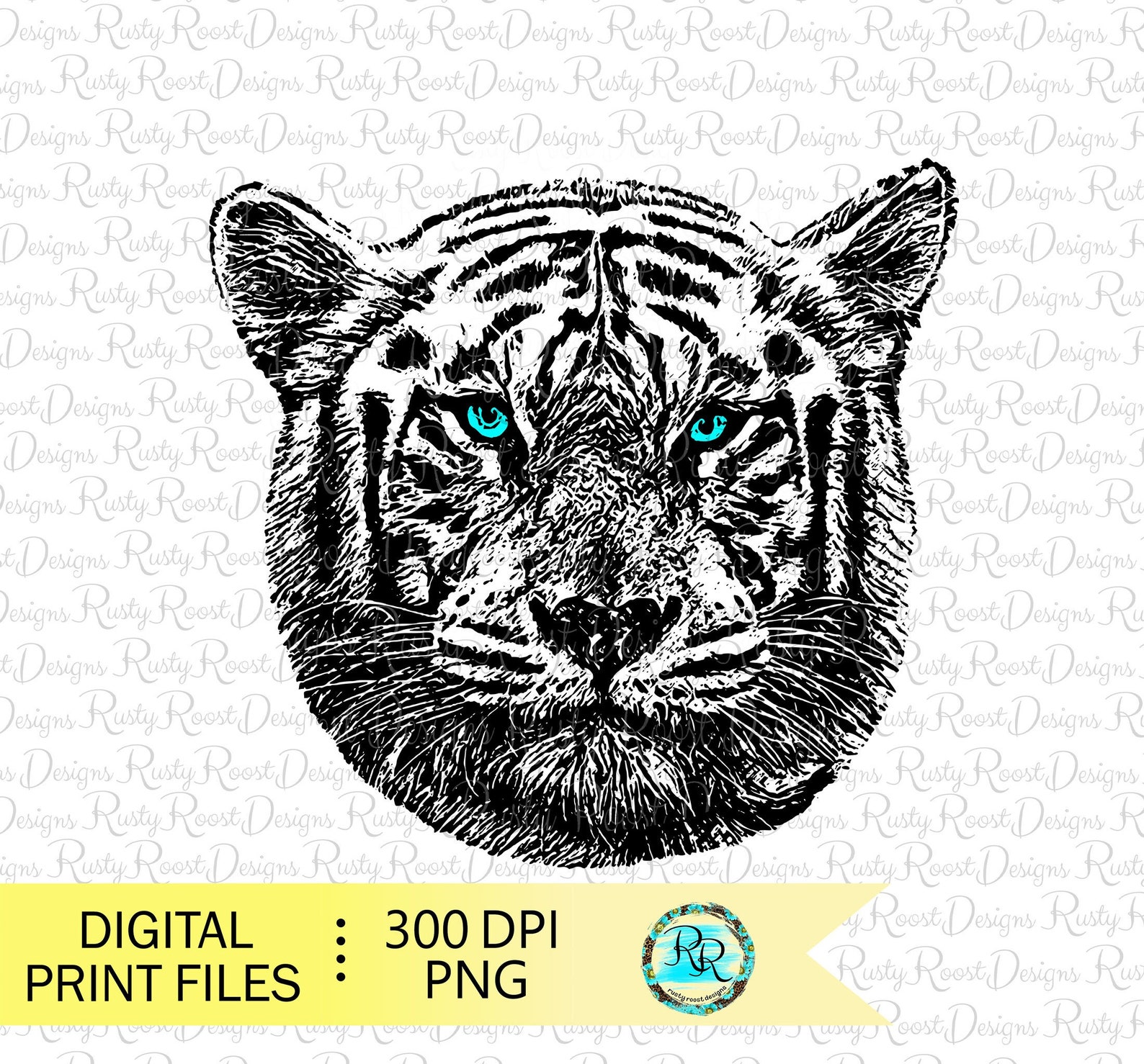 Tiger Sublimation Designs Downloads Tiger PNG Sublimation - Etsy