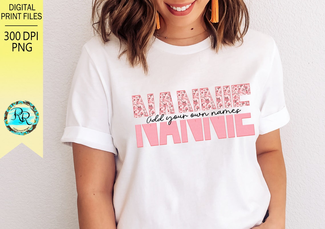 Nannnie Split Png Nana Sublimation Designs Downloads Nannie - Etsy