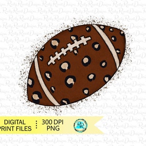 Leopard Football Png, Football Sublimation Designs Downloads, Hand ...