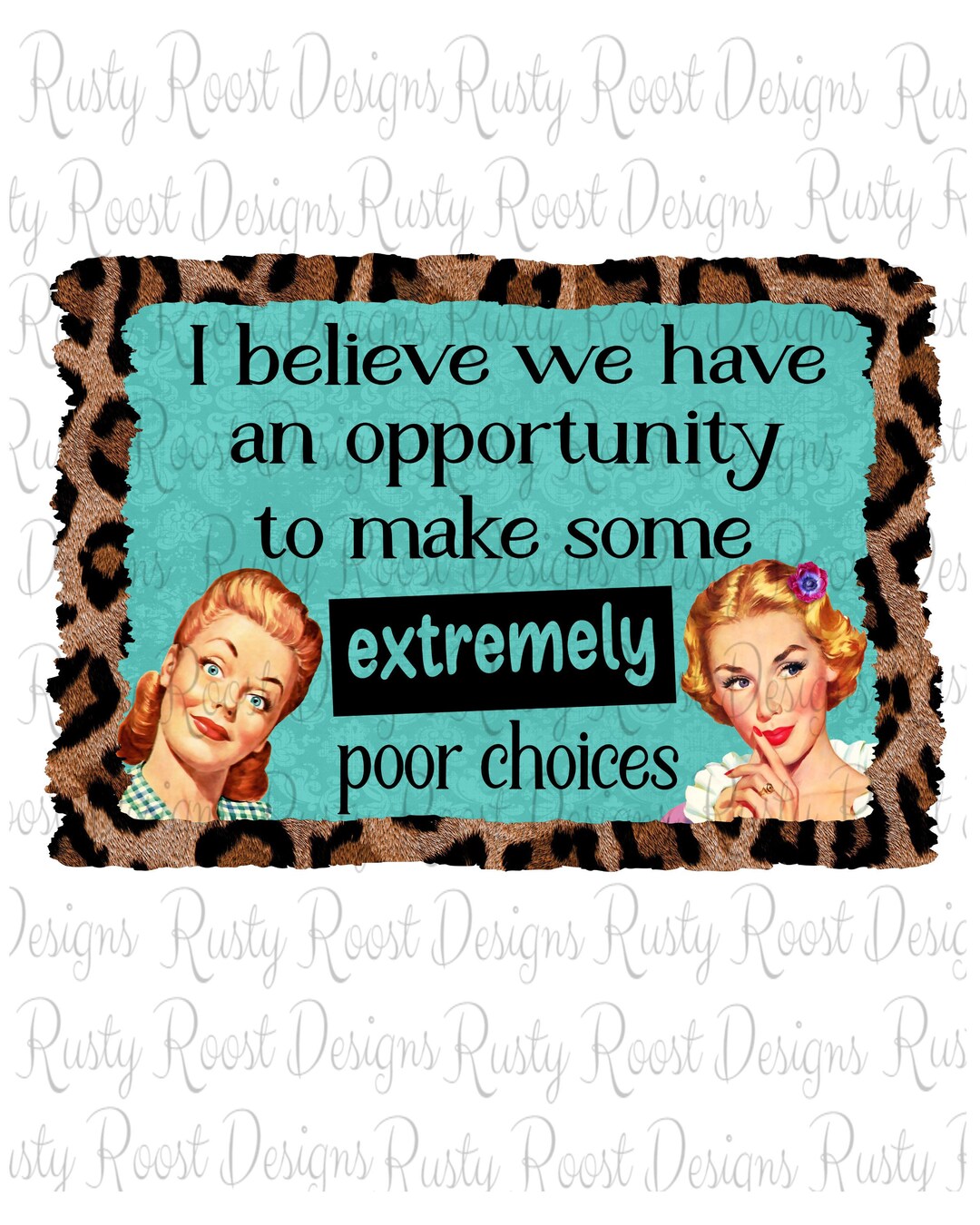 Funny Retro Girl PNG: Poor Choices Sublimation Design (digital Download ...