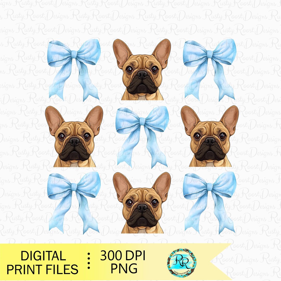 French Bulldog PNG, Coquette Dog, Frenchie Dog Sublimation Designs, Dog ...