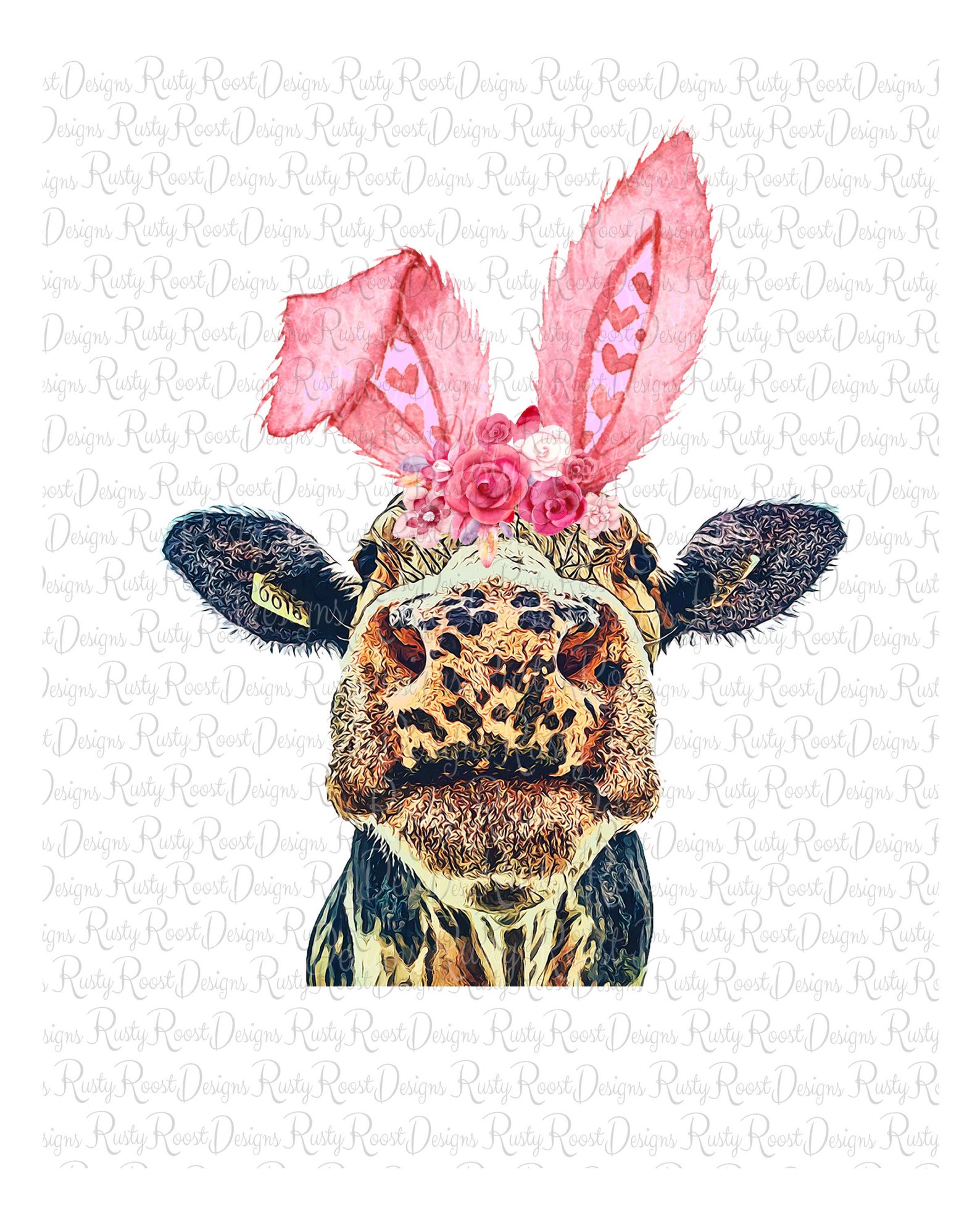 Cow Sublimation Png, Easter Sublimation Designs Downloads, Easter Cow ...
