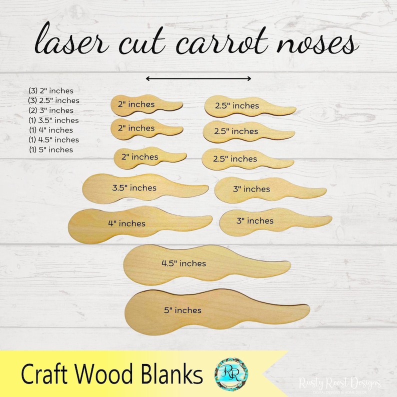 12 Pack Wood Snowman Carrot Noses, Whimsical Snowman Noses, Unfinished ...