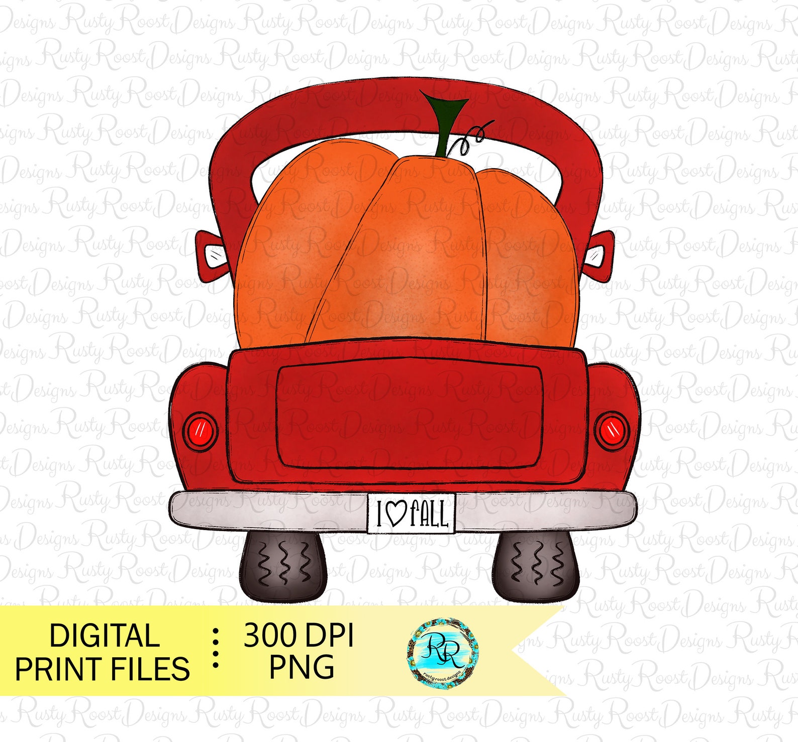 Fall Pumpkin Truck Png Truck Sublimation Designs Hand Drawn - Etsy