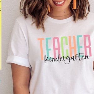 Kindergarten Teacher PNG, Teacher Sublimation Designs Downloads ...