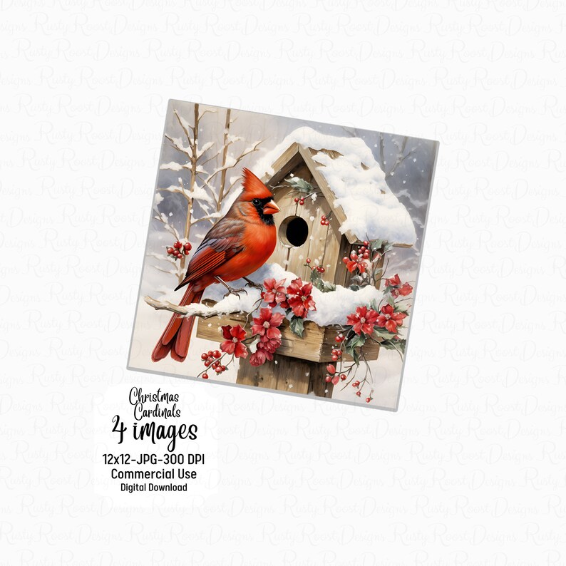 Cardinal Digital Paper, Scrapbook Digital Paper, Cutting Board ...