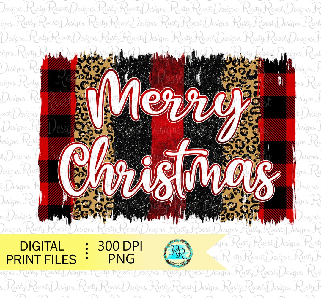 Merry Christmas Brush Strokes Png, Christmas Sublimation Designs ...