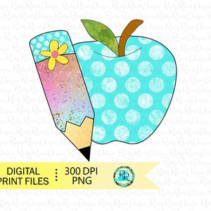 Back to School, School Pencils PNG, Pencil With Apple Png, School ...