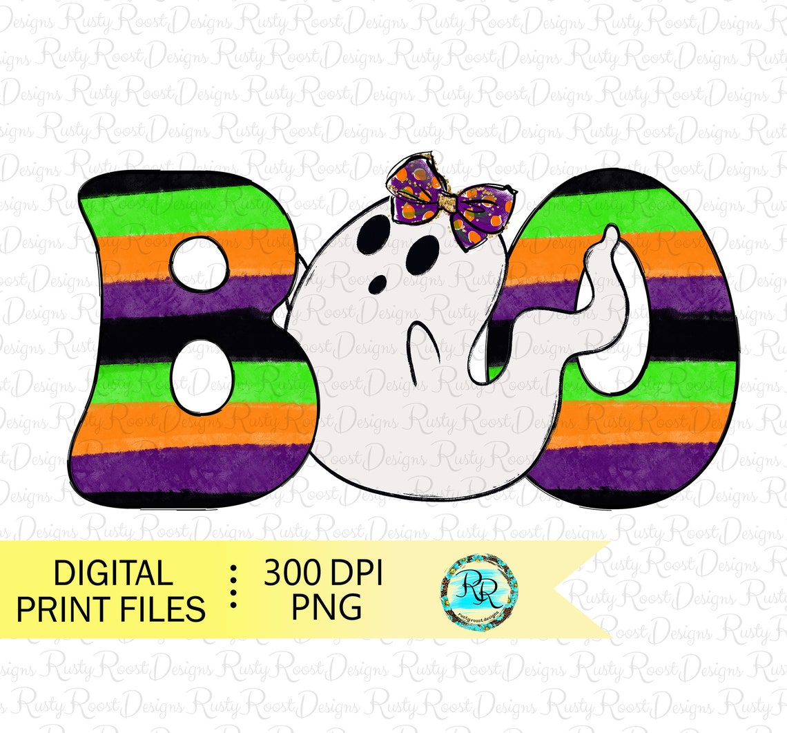 Boo Ghost Png, Kids Halloween Png, Halloween Sublimation Designs ...