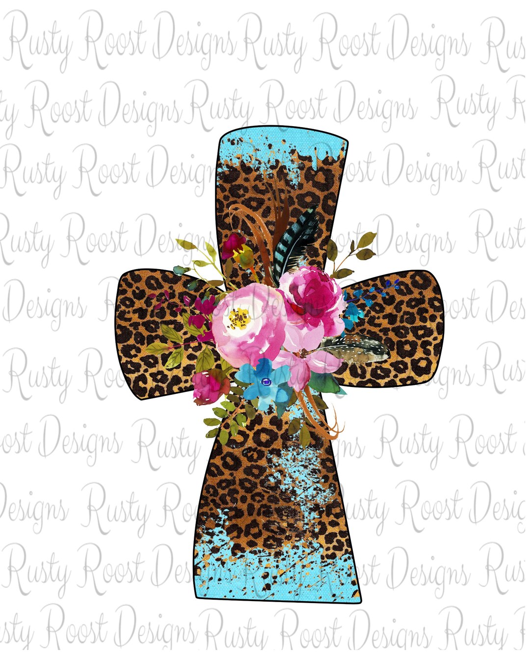Leopard Cross Png,cross Sublimation Designs Downloads,digital Download ...