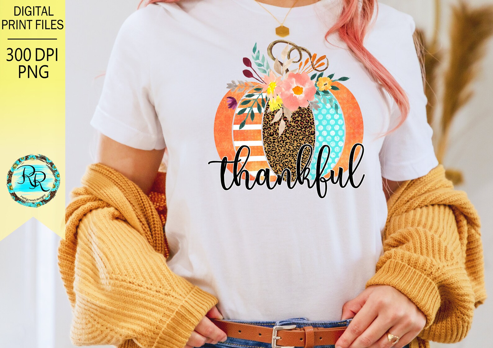 Thankful Pumpkin Png Fall Sublimation Designs Downloads - Etsy