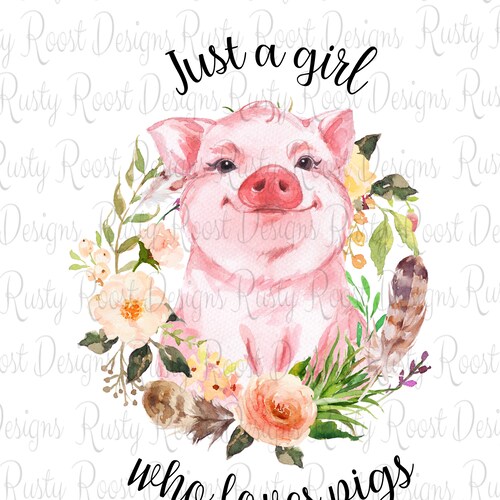 Woodworking & Carpentry Home & Hobby Printable PNG Hand Drawn Pig Print ...