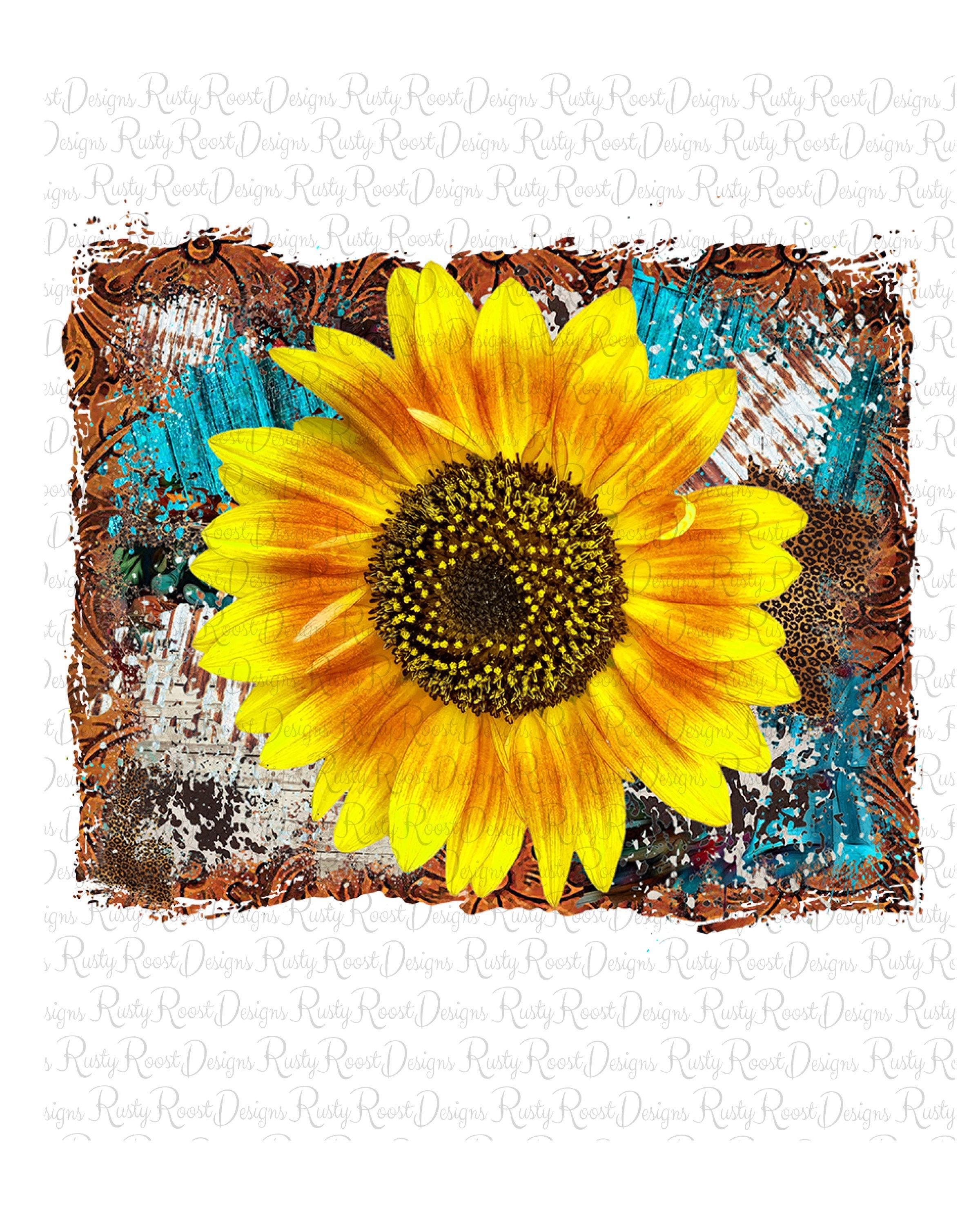 Sunflower Sublimation Designs Downloads Sunflower Pattern - Etsy