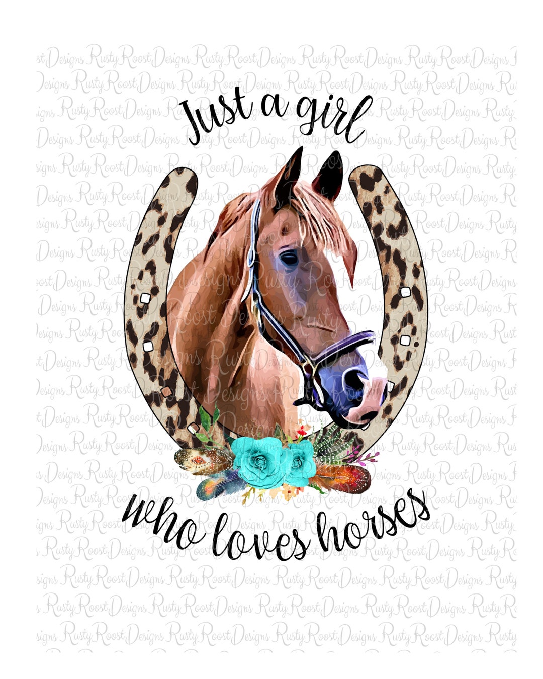 Just a Girl Who Loves Horses Png,horse Sublimation Designs Downloads ...