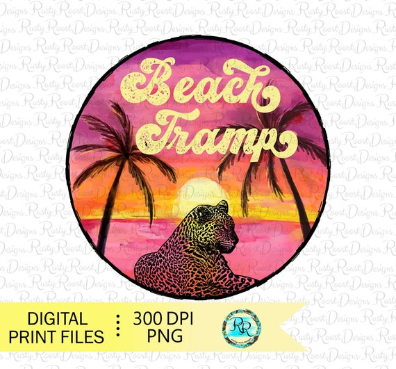 Beach Tramp Png Beach Sublimation Designs Retro Summer PNG | Etsy