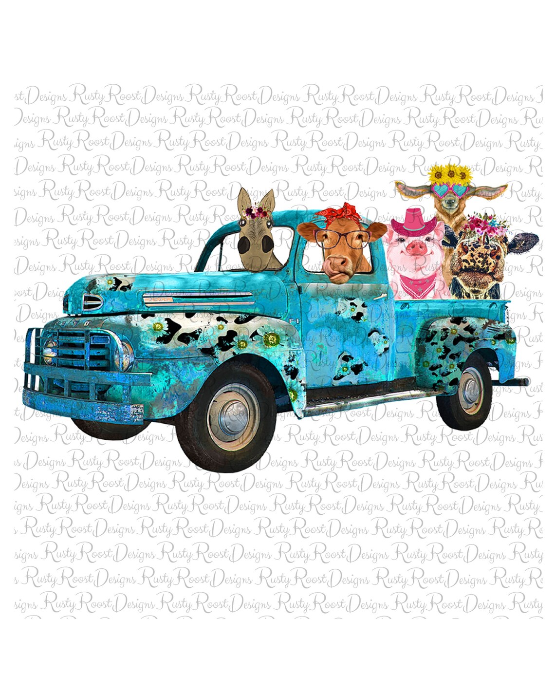 Farm Animals Png Cow Sublimation Designs Downloads Farm - Etsy