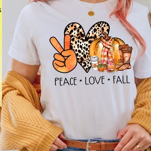 Peace Love Fall Png, Fall Sublimation Designs Downloads, Sublimation ...