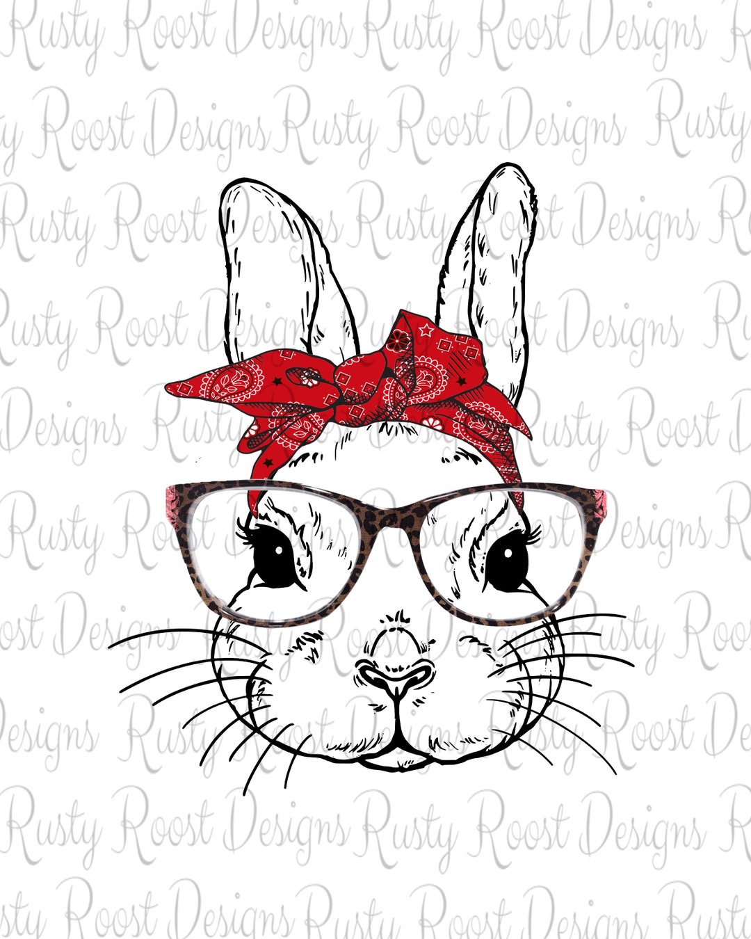 Easter Bunny With Glasses Png,easter Sublimation Designs Downloads ...