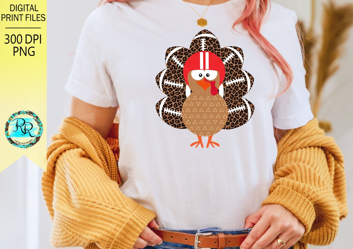 Turkey Football Png Fall Sublimation Designs Downloads - Etsy