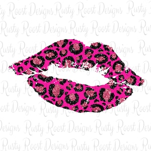 Leopard Lips Png,lips Sublimation Design Download,pink Leopard Lips ...