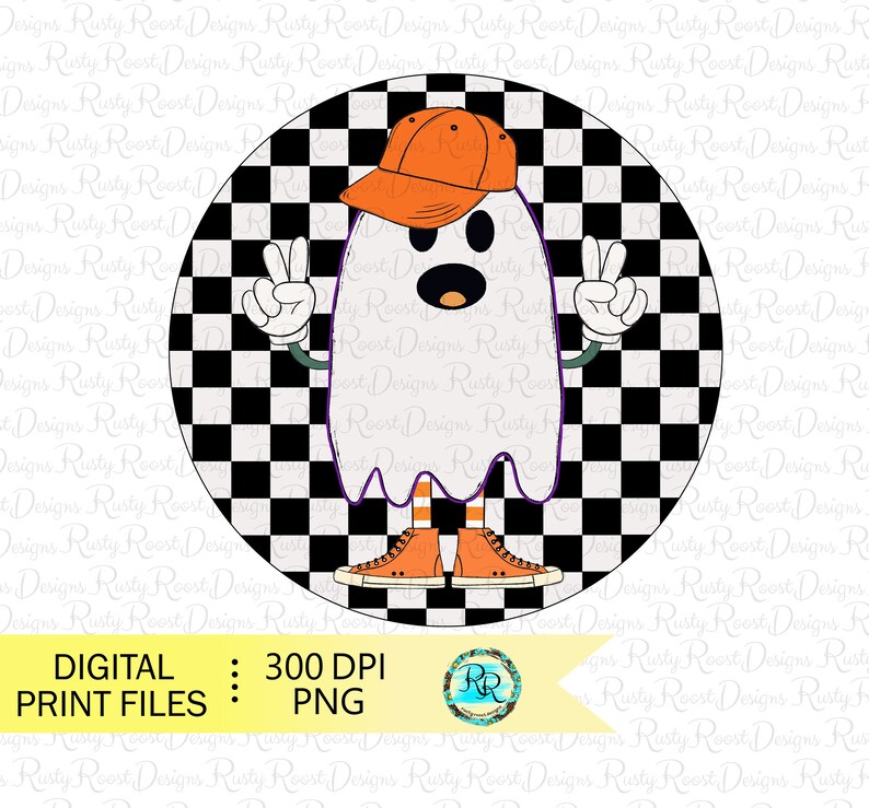 Peace Sign Ghost Png Halloween Sublimation Designs Downloads - Etsy