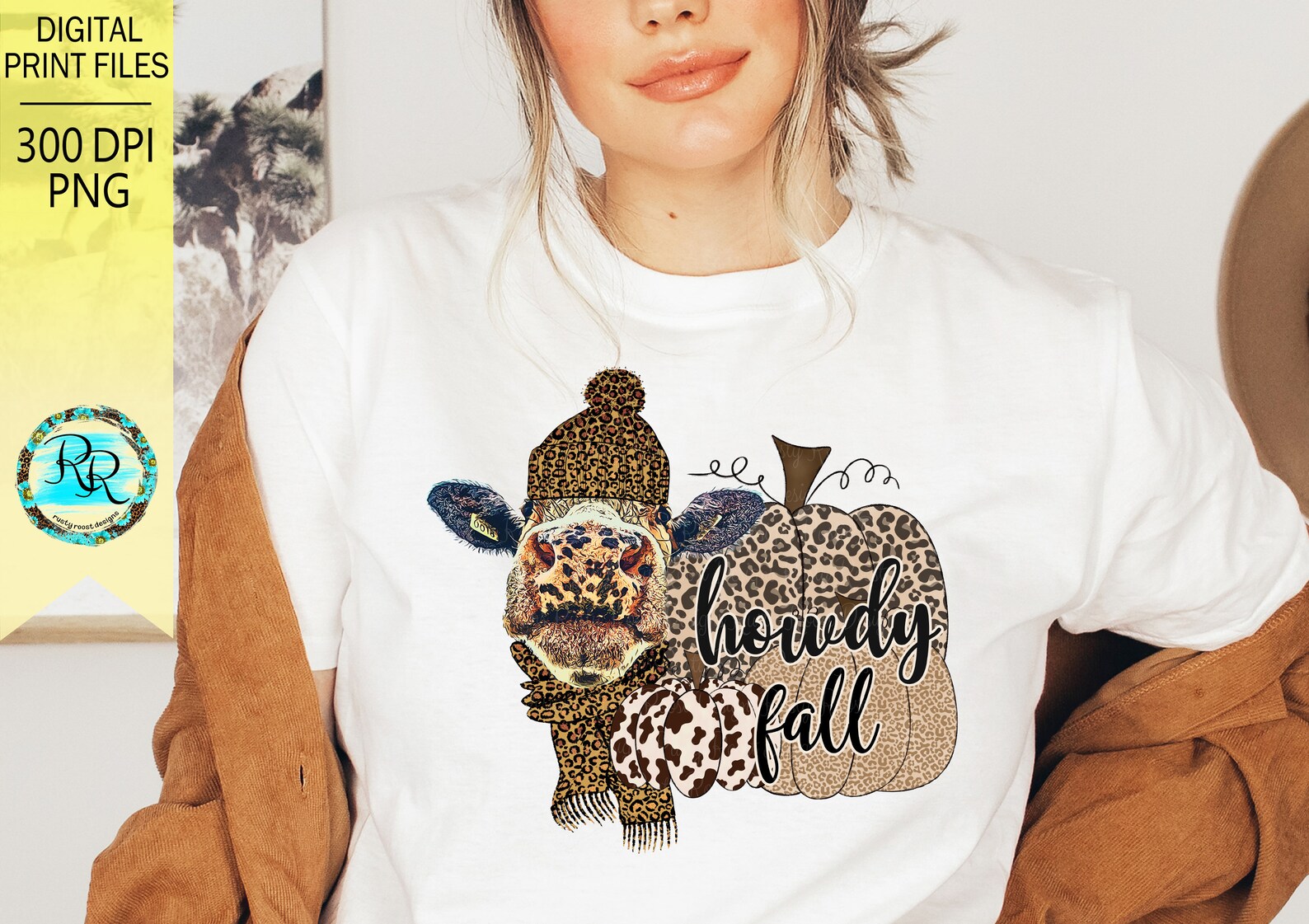 Howdy Fall Cow Png Fall Sublimation Designs Downloads - Etsy