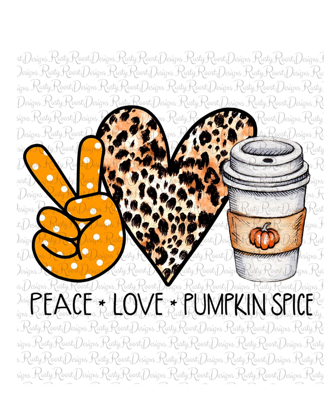 Peace Love Pumpkin Spice Png Fall Sublimation Designs - Etsy