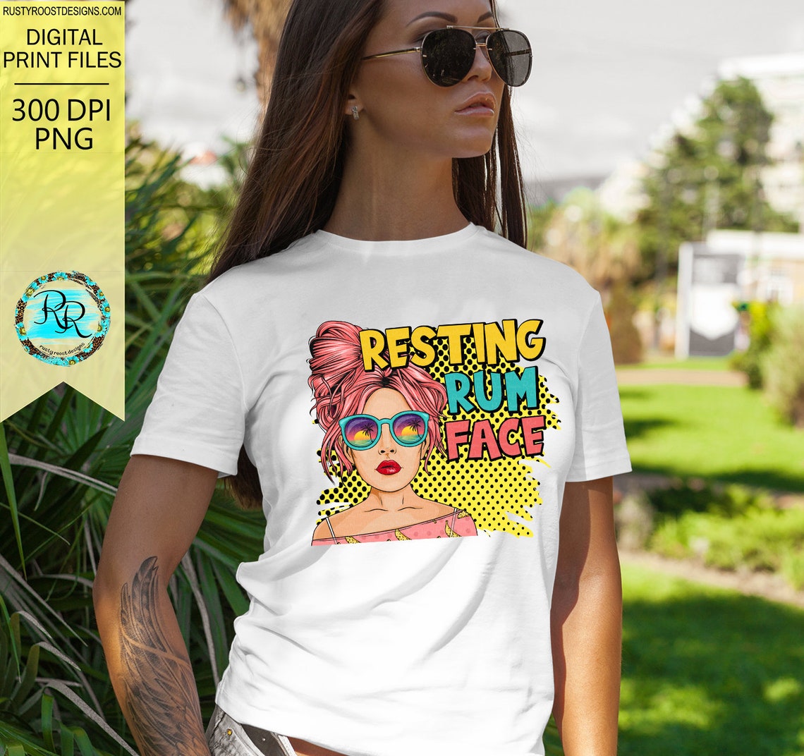 Resting Rum Face PNG Alcohol Sublimation Designs Downloads - Etsy