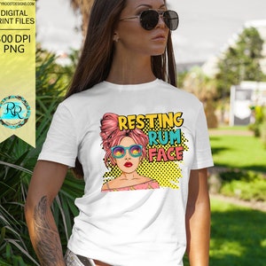 Resting Rum Face PNG, Alcohol Sublimation Designs Downloads ...