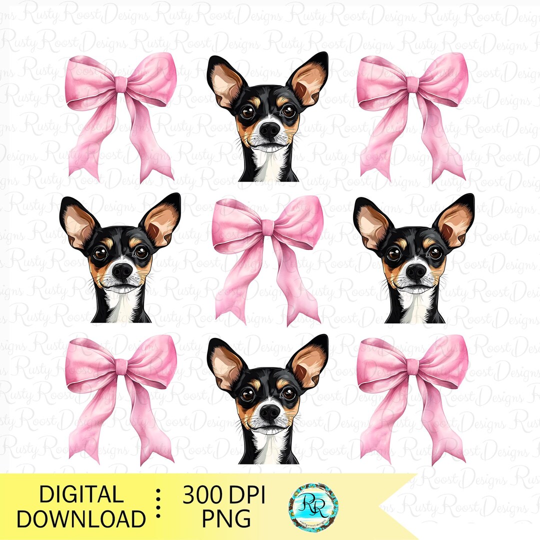 Rat Terrier PNG, Coquette Dog, Dog Sublimation Designs, Dog Shirt ...