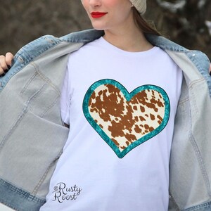Cowhide Heart Png, Valentine Sublimation Designs Download, Digital ...