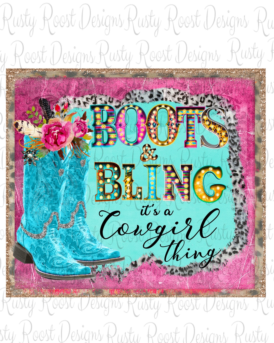 Boots and Bling Png, Boots Sublimation Designs Downloads, Cowgirl Boots ...