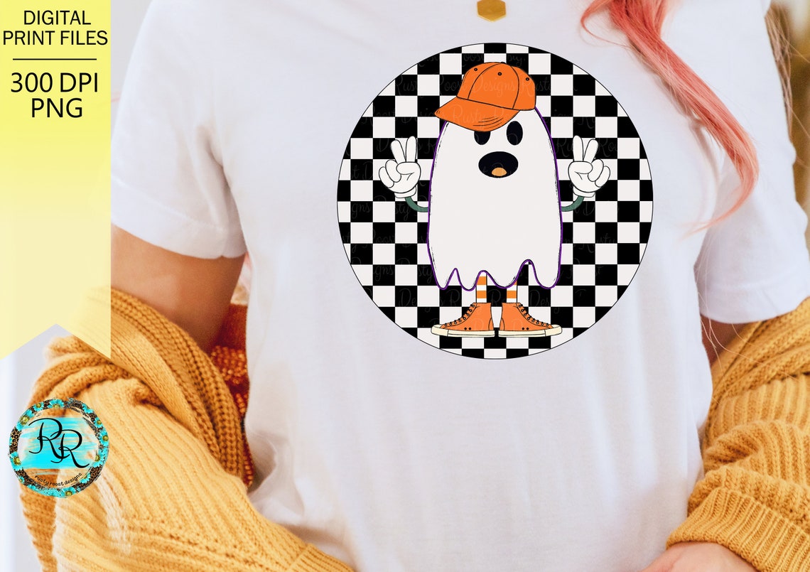 Peace Sign Ghost Png Halloween Sublimation Designs Downloads - Etsy