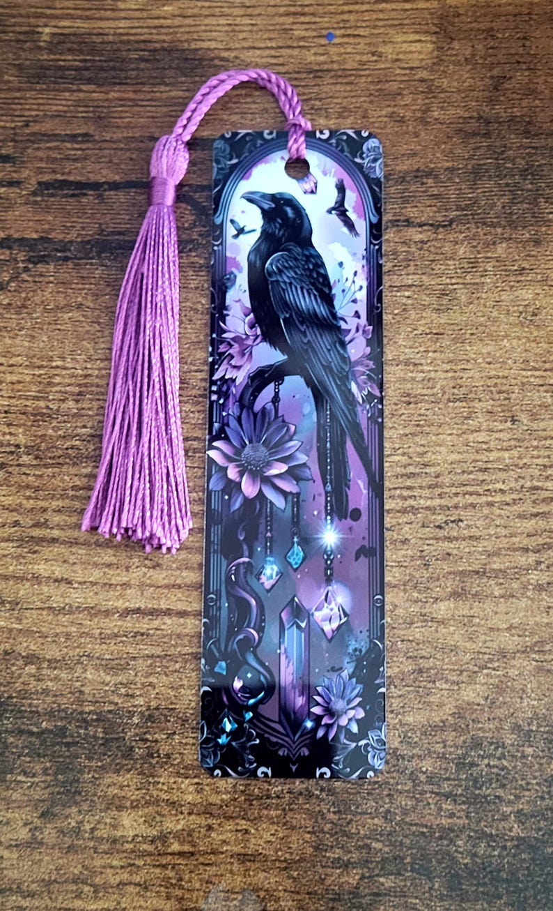Goth Raven Bookmarks - Etsy