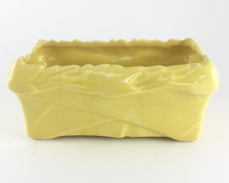 1940s Strap Planter Yellow Window Box Planter Hairlines - Etsy