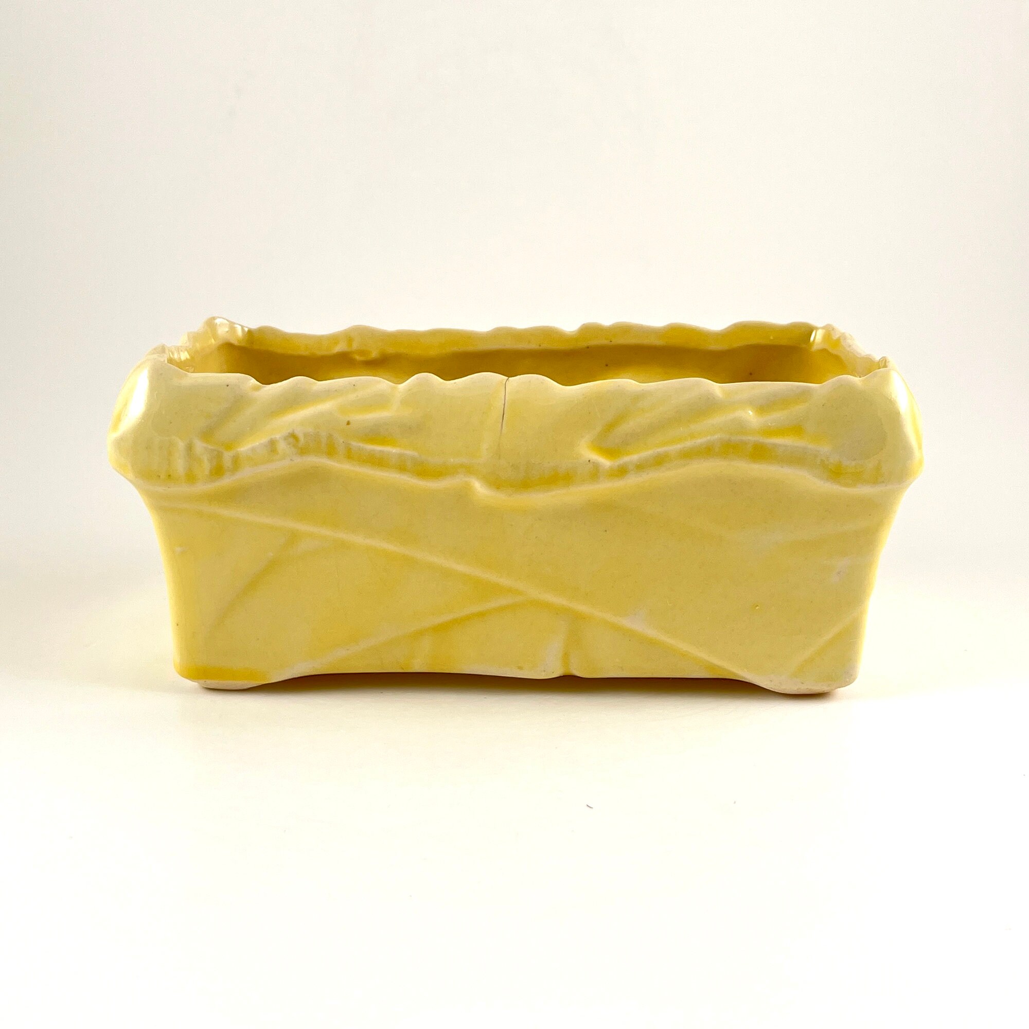 1940s Strap Planter Yellow Window Box Planter Hairlines Cheap - Etsy