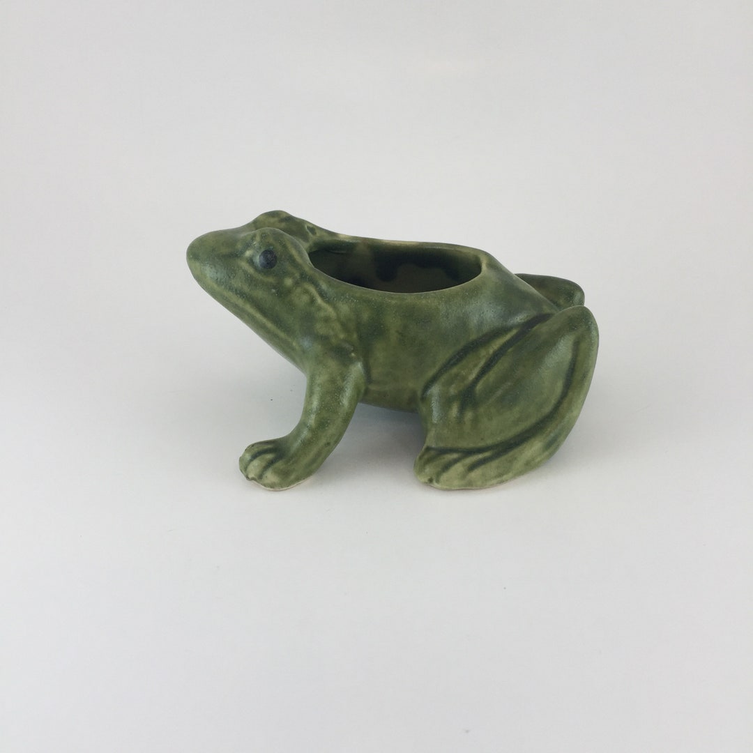 Brush Mccoy Green Frog Planter - Repaired - Etsy