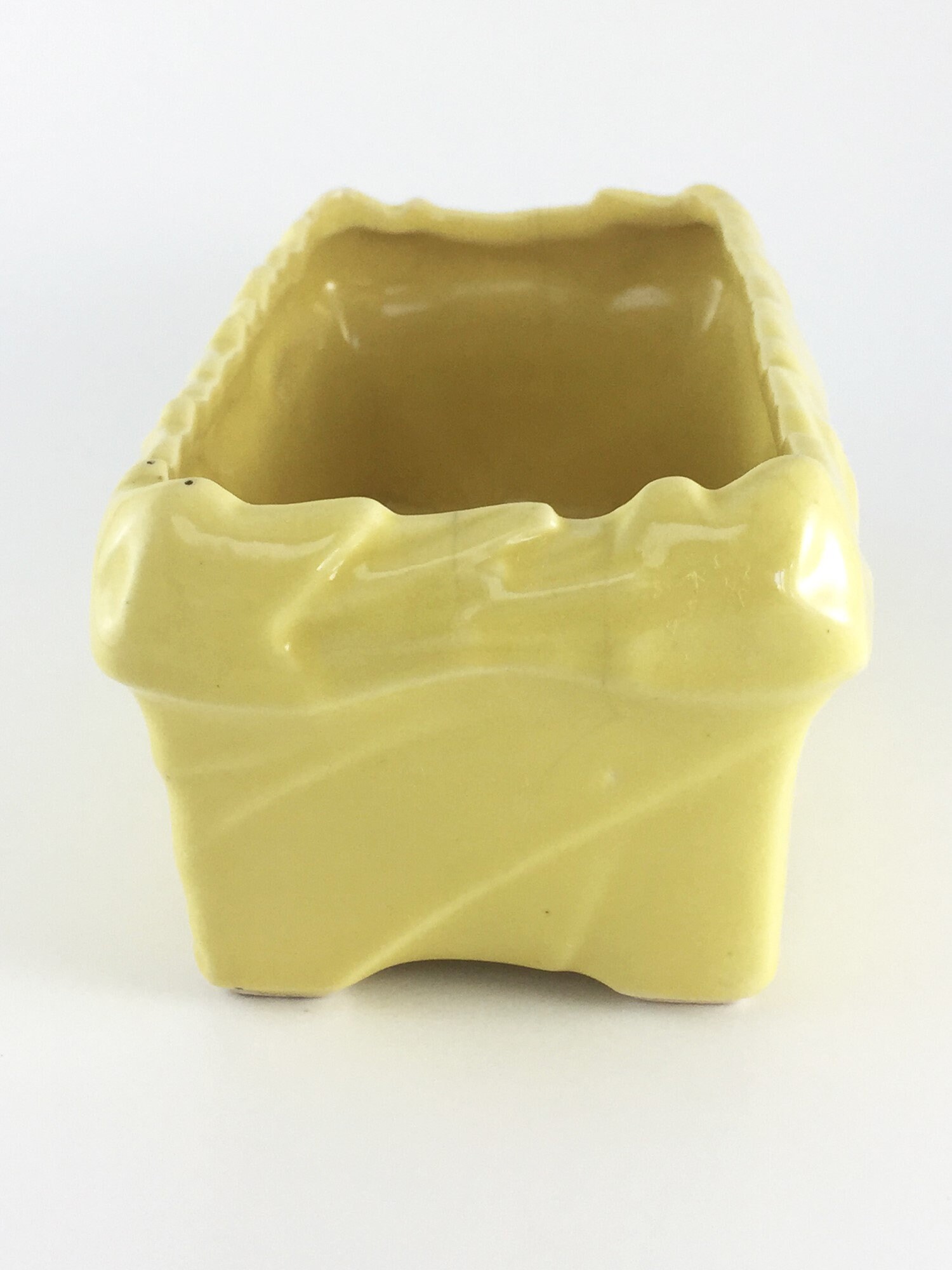 1940s Strap Planter Yellow Window Box Planter Hairlines - Etsy